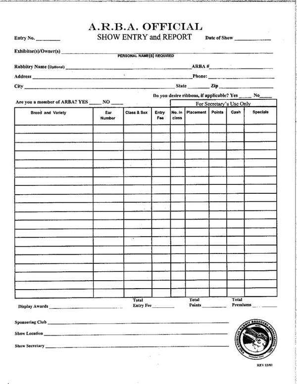 BUNNYRABBIT.com, ARBA supplies, American Rabbit Breeders Association ...