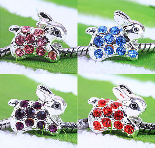 Pandora rabbit charm, chamilia charm, european charm, bunny pandora ...
